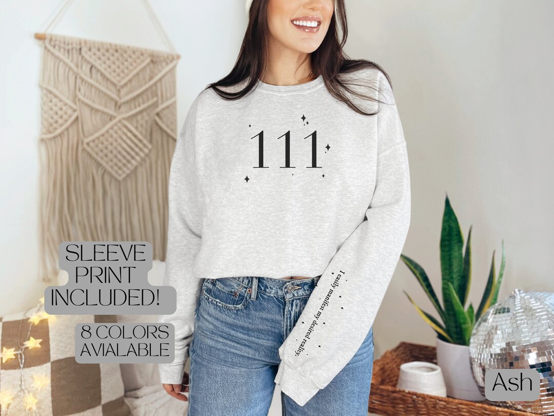 Angel Numbers Affirmation Sweater, Witchy Sweater, Witchy Clothes - Etsy