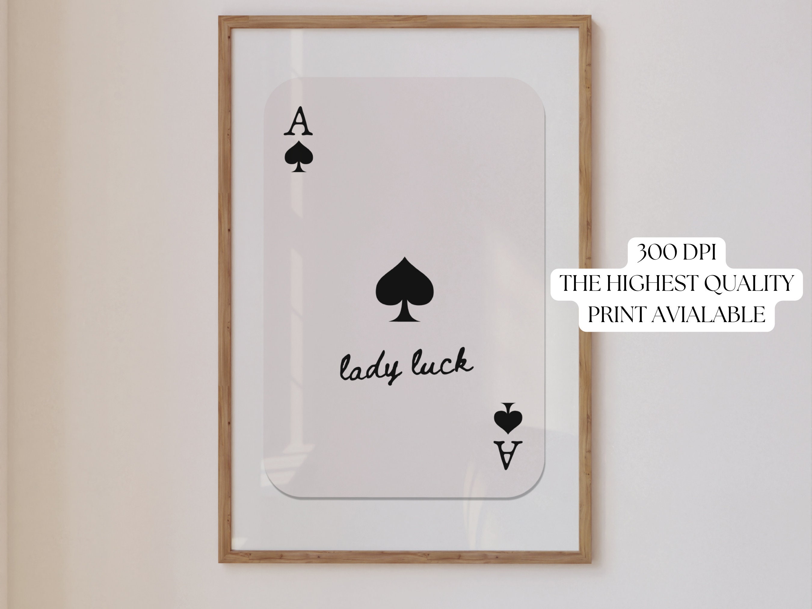 Trendy Vintage Wall Art, Ace of Spades, Playing Card Art, Dopamine ...