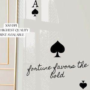 Trendy Retro Playing Card Art Print, Ace of Spades Print, Game Room ...