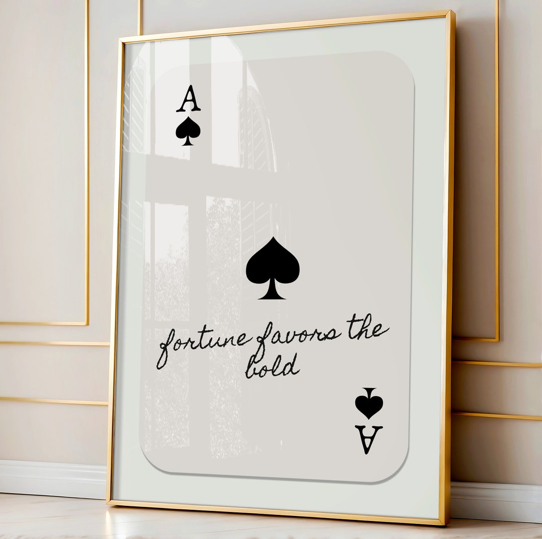 Trendy Retro Playing Card Art Print, Ace of Spades Print, Game Room ...