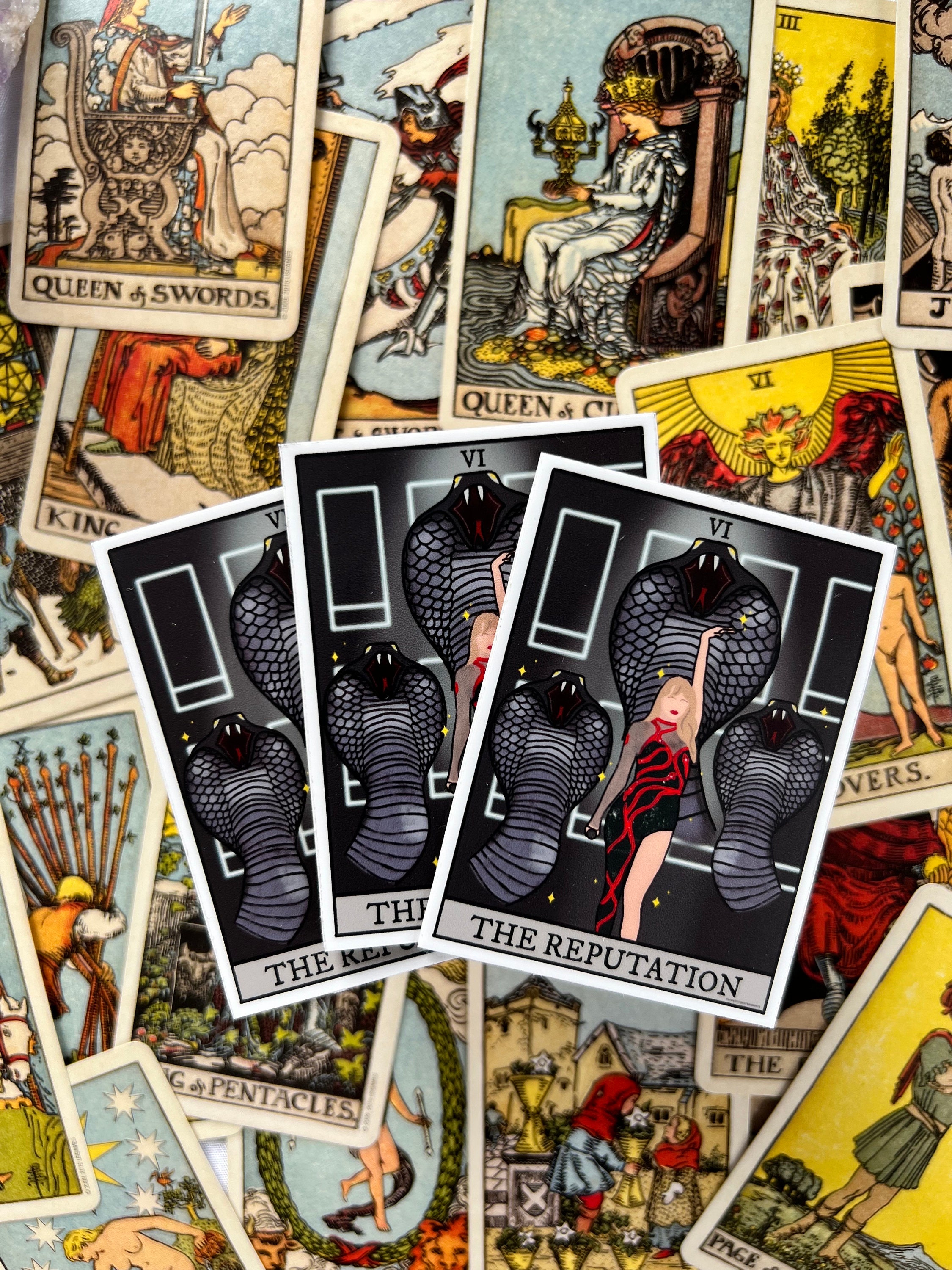 The Reputation Taylor Tarot Sticker, Eras Tour Sticker, Taylor Merch ...