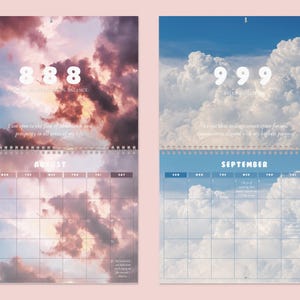 2025 Angel Number Calendar, Witchy Calendar, Affirmations Wall Art ...