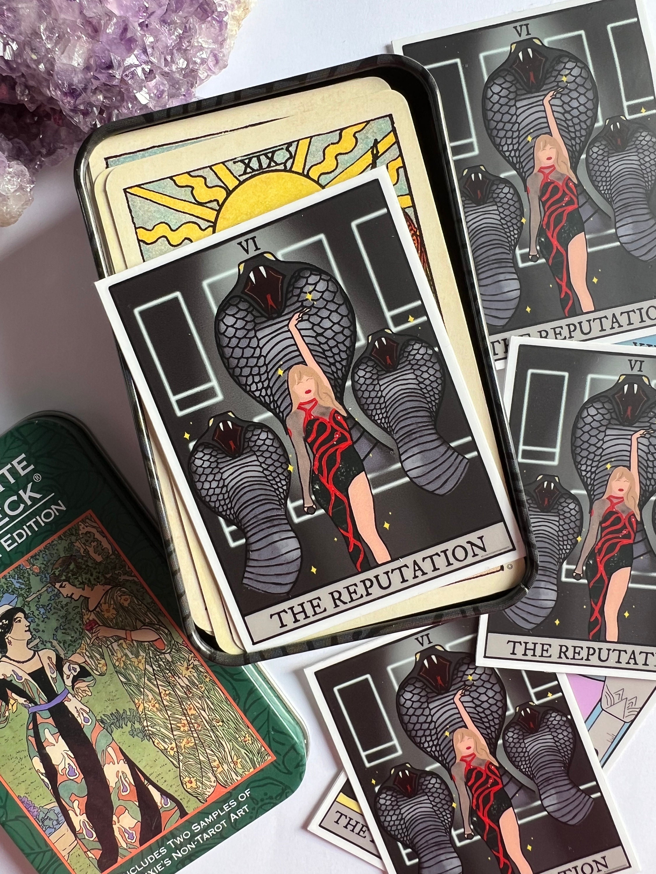 The Reputation Taylor Tarot Sticker, Eras Tour Sticker, Taylor Merch ...