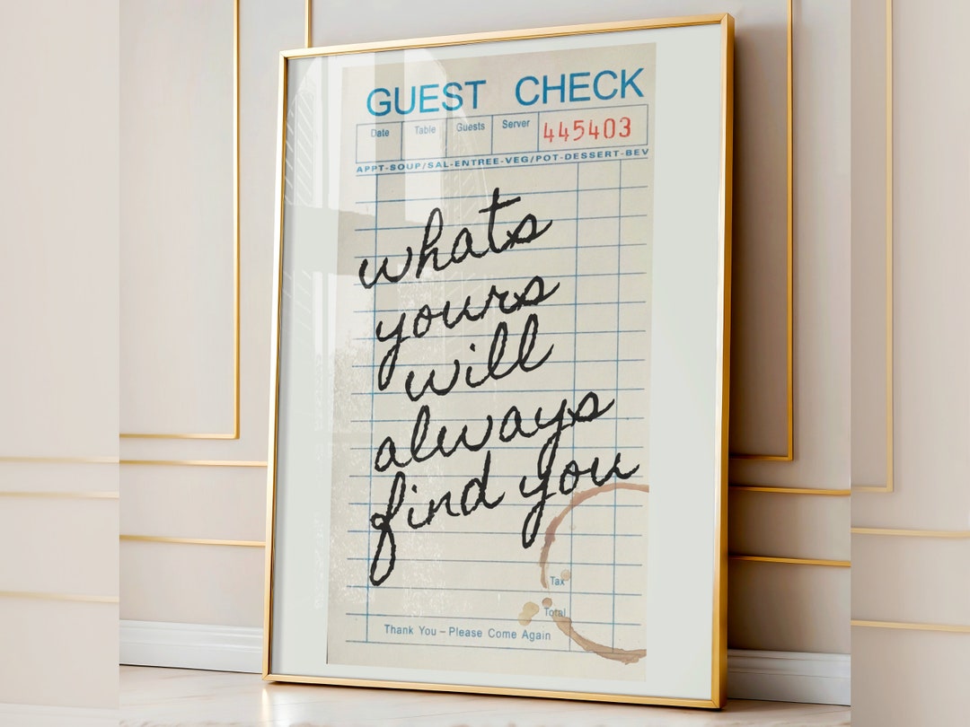 Guest Check Print, Manifestation, Daily Affirmation Poster, Dopamine ...