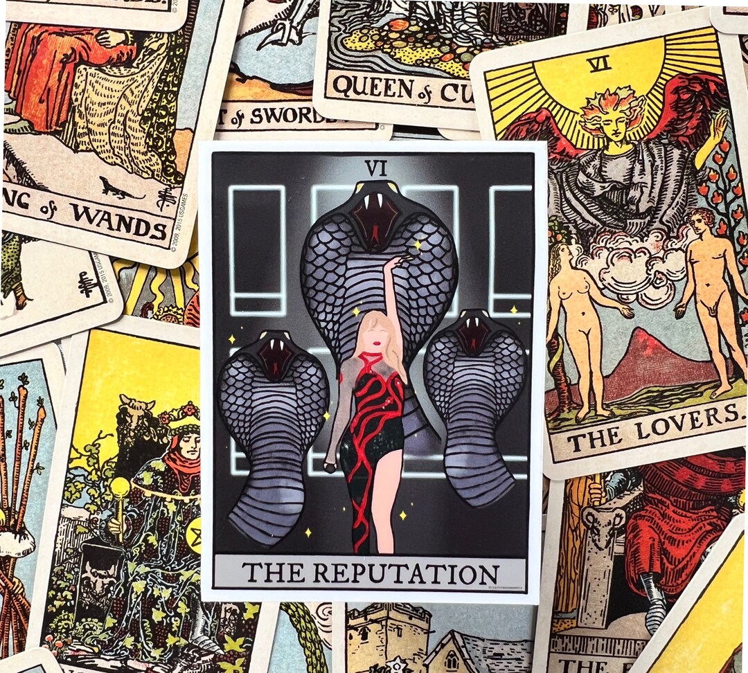 The Reputation Taylor Tarot Sticker, Eras Tour Sticker, Taylor Merch ...