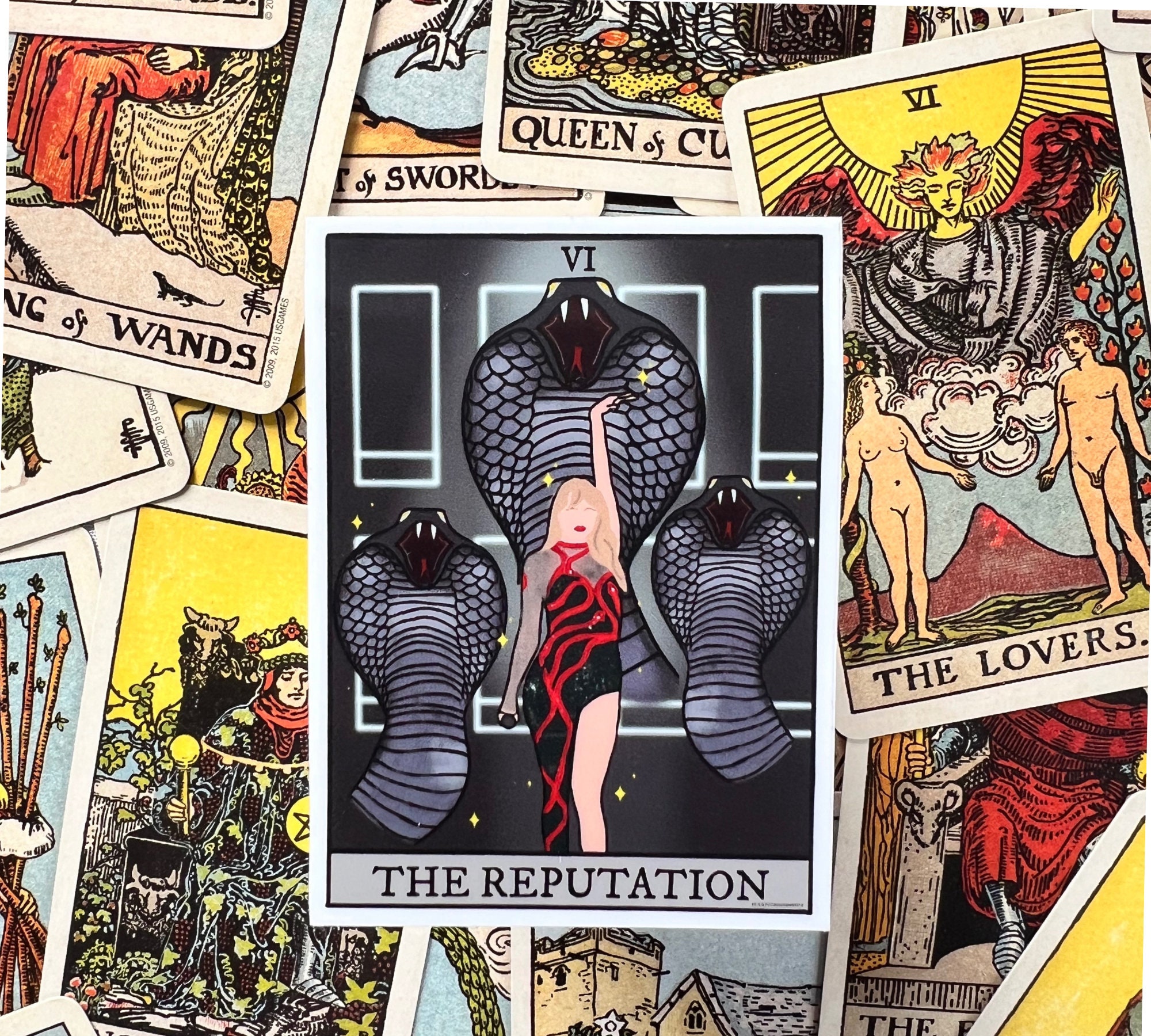 The Reputation Taylor Tarot Sticker, Eras Tour Sticker, Taylor Merch ...