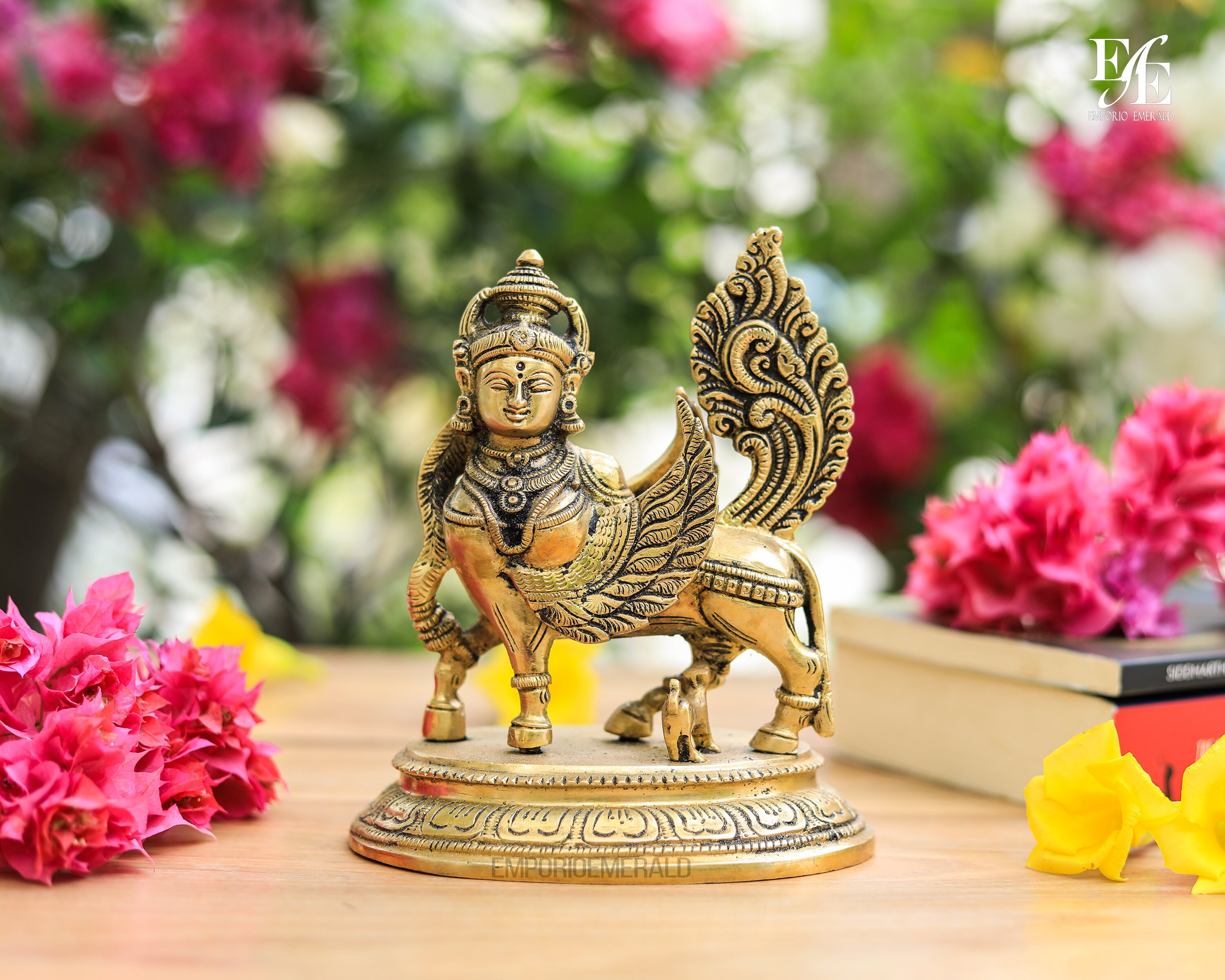 Home Décor Statues 16CmBrass Kamdhenu With Calf,Holy Cow Handmade Home ...