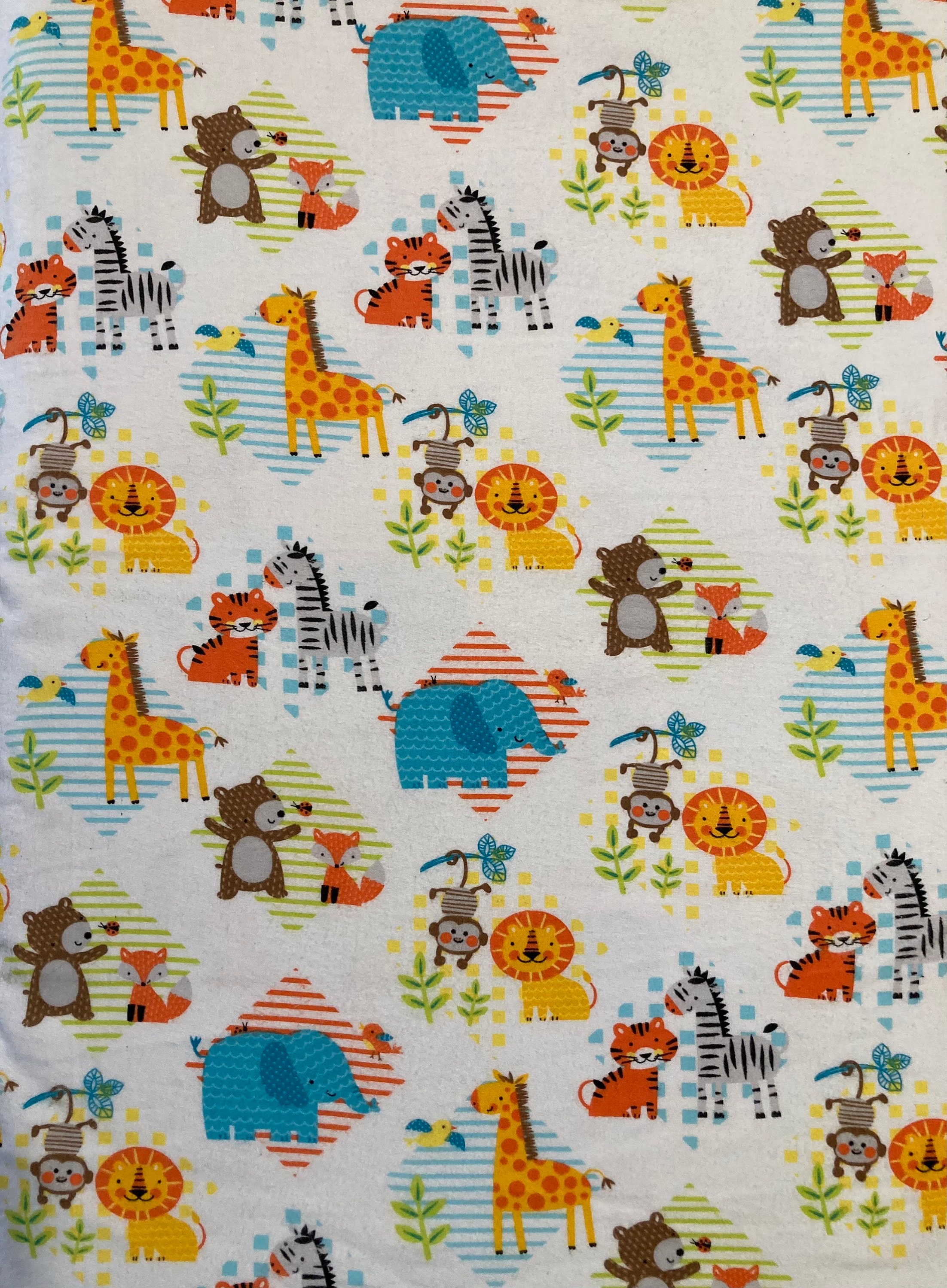 Animal Friends Flannel Super Snaggle 100% Cotton Cozy and Soft, Flannel ...