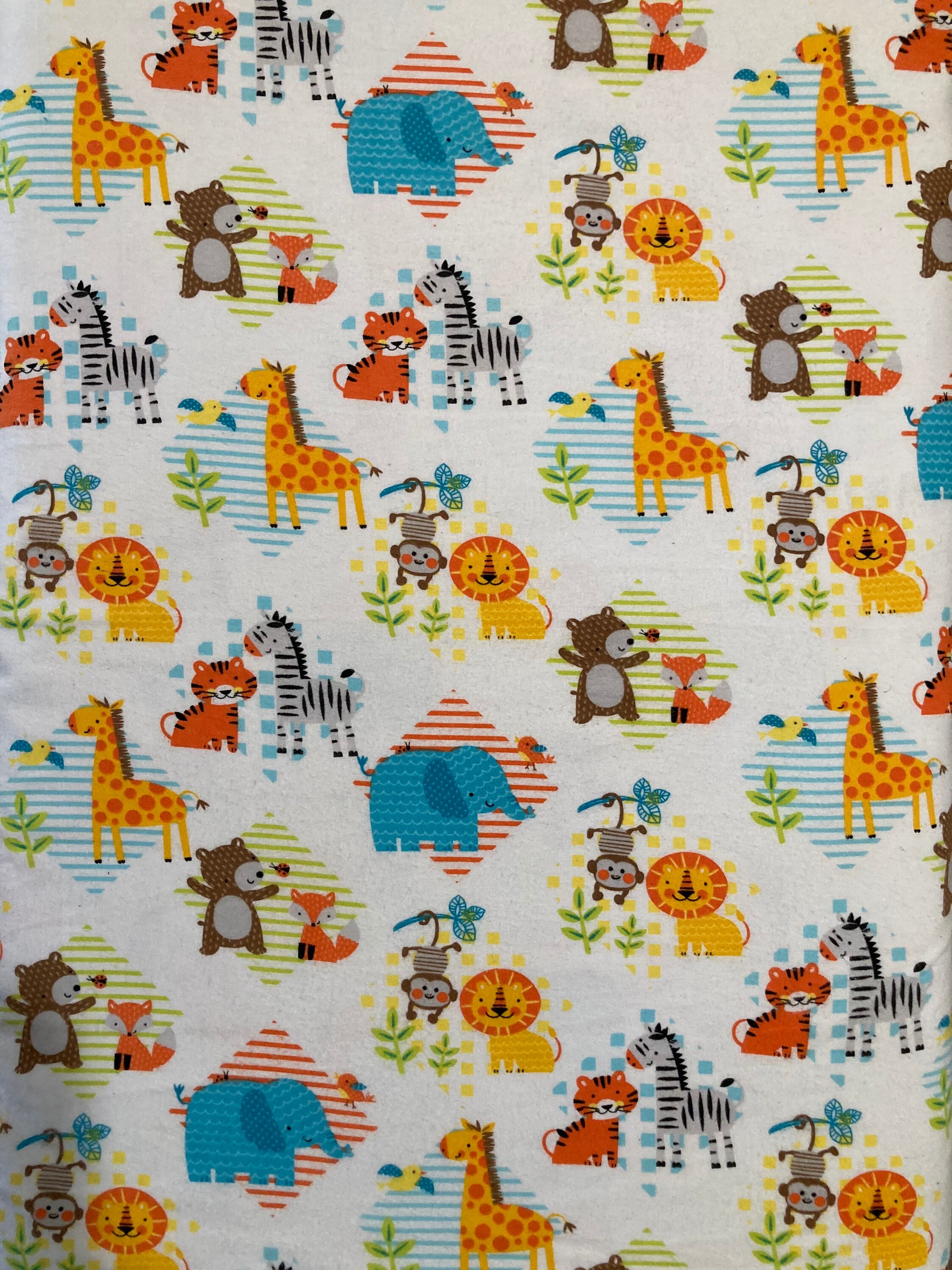 Animal Friends Flannel Super Snaggle 100% Cotton Cozy and Soft, Flannel ...