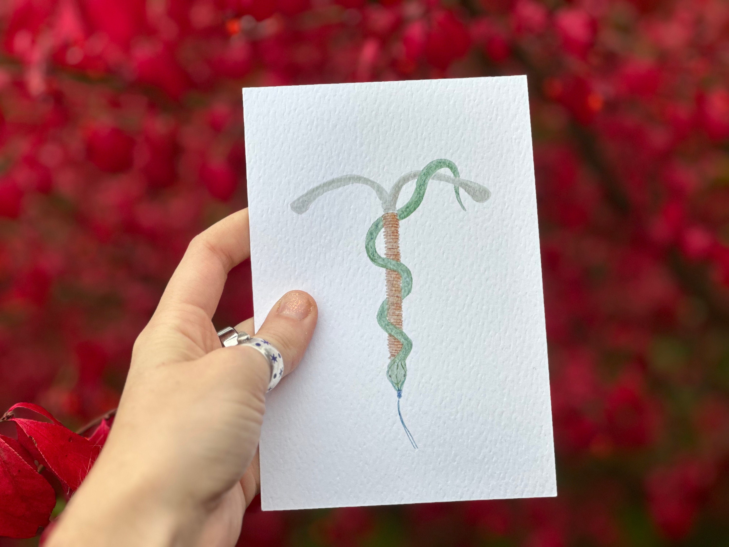 Don't Tread on Me IUD Watercolor Print, IUD Watercolor Painting, Ob/gyn ...