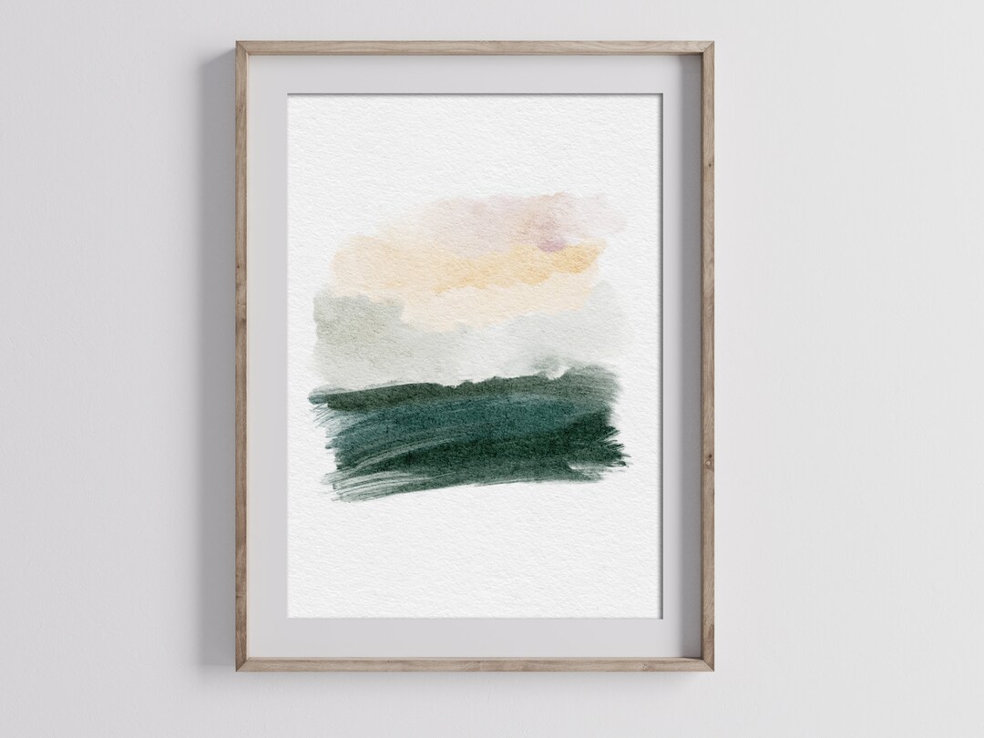 Abstract Watercolor, Abstract Landscape Watercolor, Abstract Nature Art ...