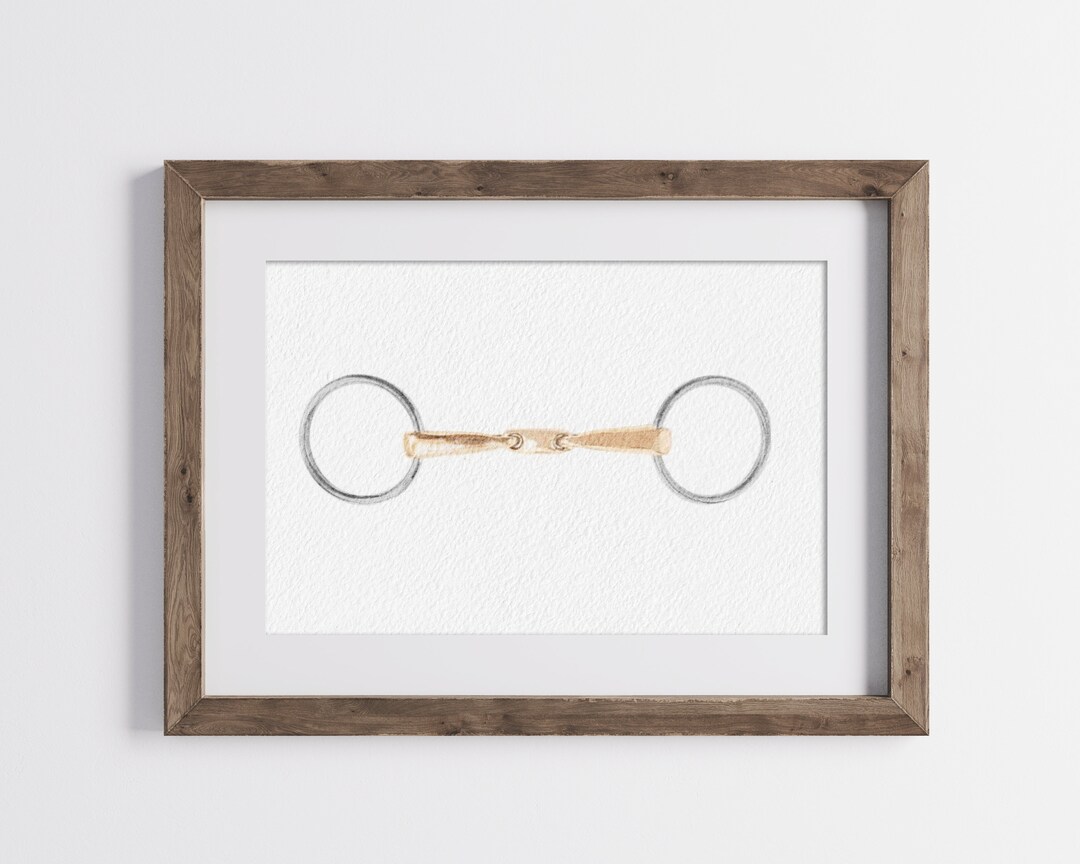 Equestrian Art Print, Horse Bit Watercolor Painting, Equestrian Decor ...