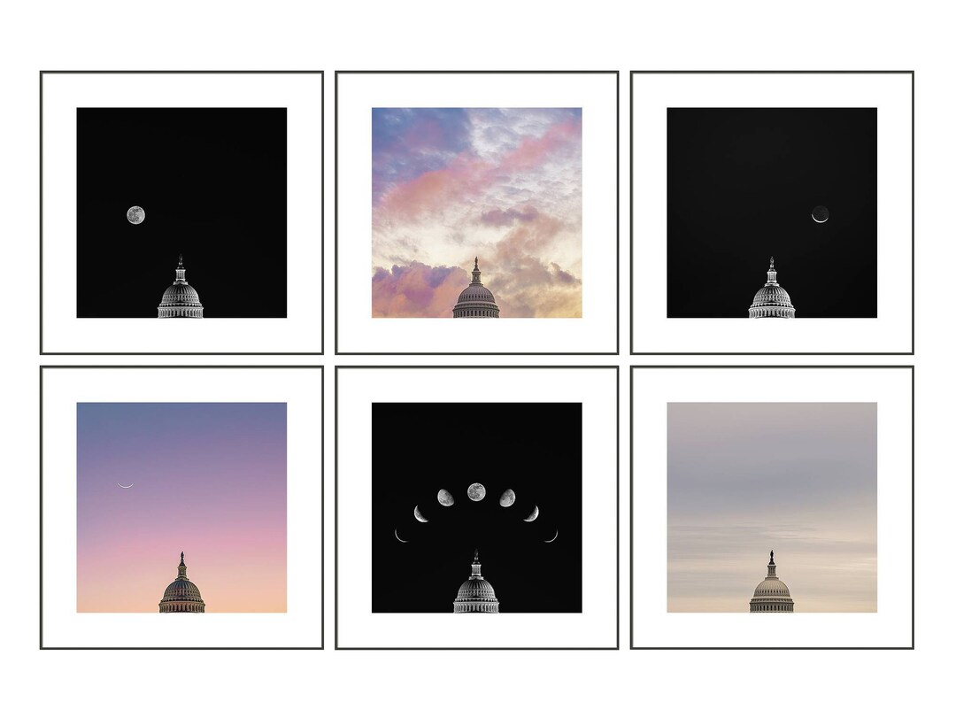 Travel Print Set, Washington DC Photo, Capitol Dome Wall Art ...