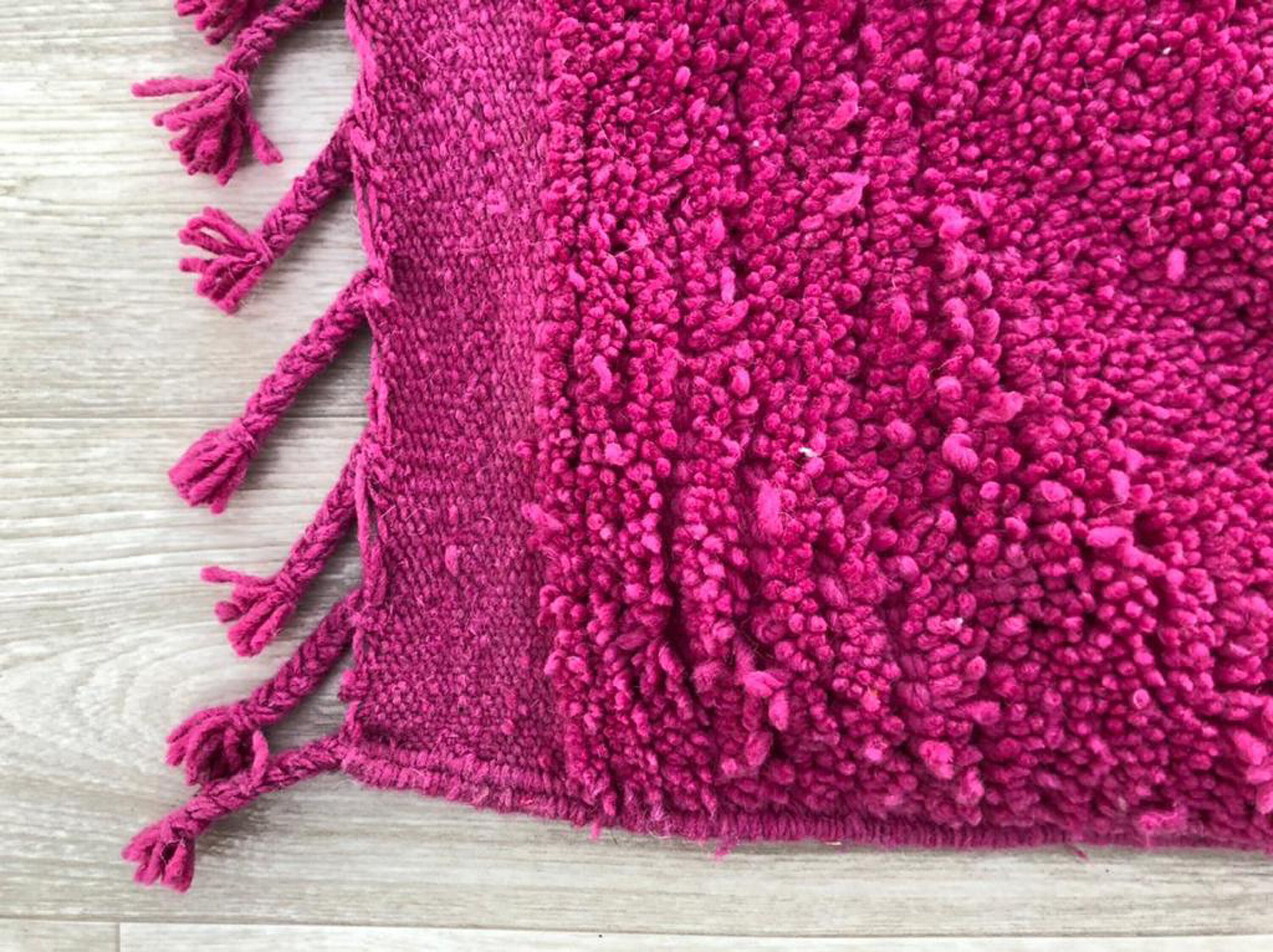 Fuchsia Pink Beniourain Rug, Pink, Berber Carpet Checker Berber Rugs ...