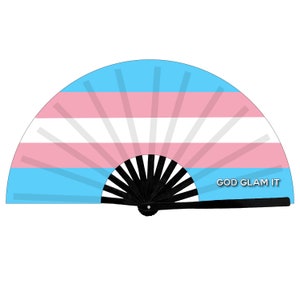Trans Hand Fan - Etsy