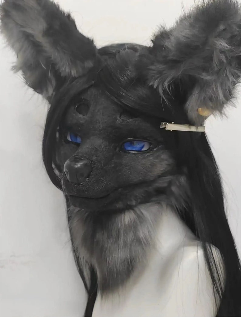 Realistic Fursuit Head,wolf Mask,furry Ears,movable Jaw,fantasy ...