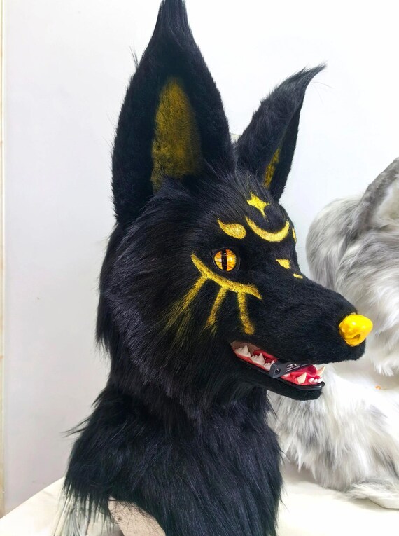 Realistic Furry Mask, Egyptian dog,Furry Ears, Orc Fu… - Gem