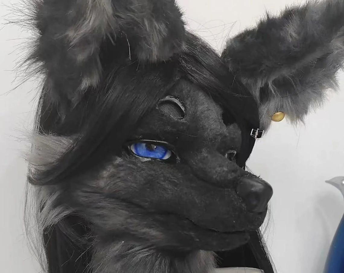 Realistic Fursuit Head,wolf Mask,furry Ears,movable Jaw,fantasy ...