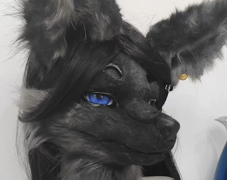 Realistic Fursuit Head,wolf Mask,furry Ears,movable Jaw,fantasy ...