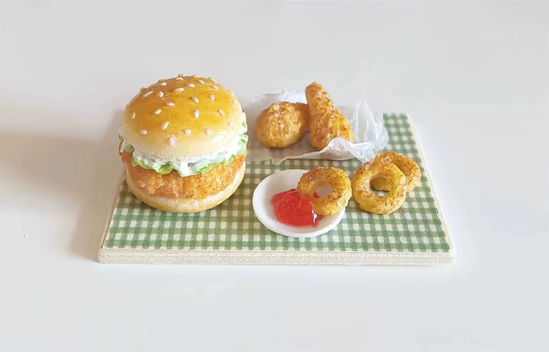Deluxe Burger Set,mini Burger Set,mini Donuts,mini Chicken Drumsticks ...