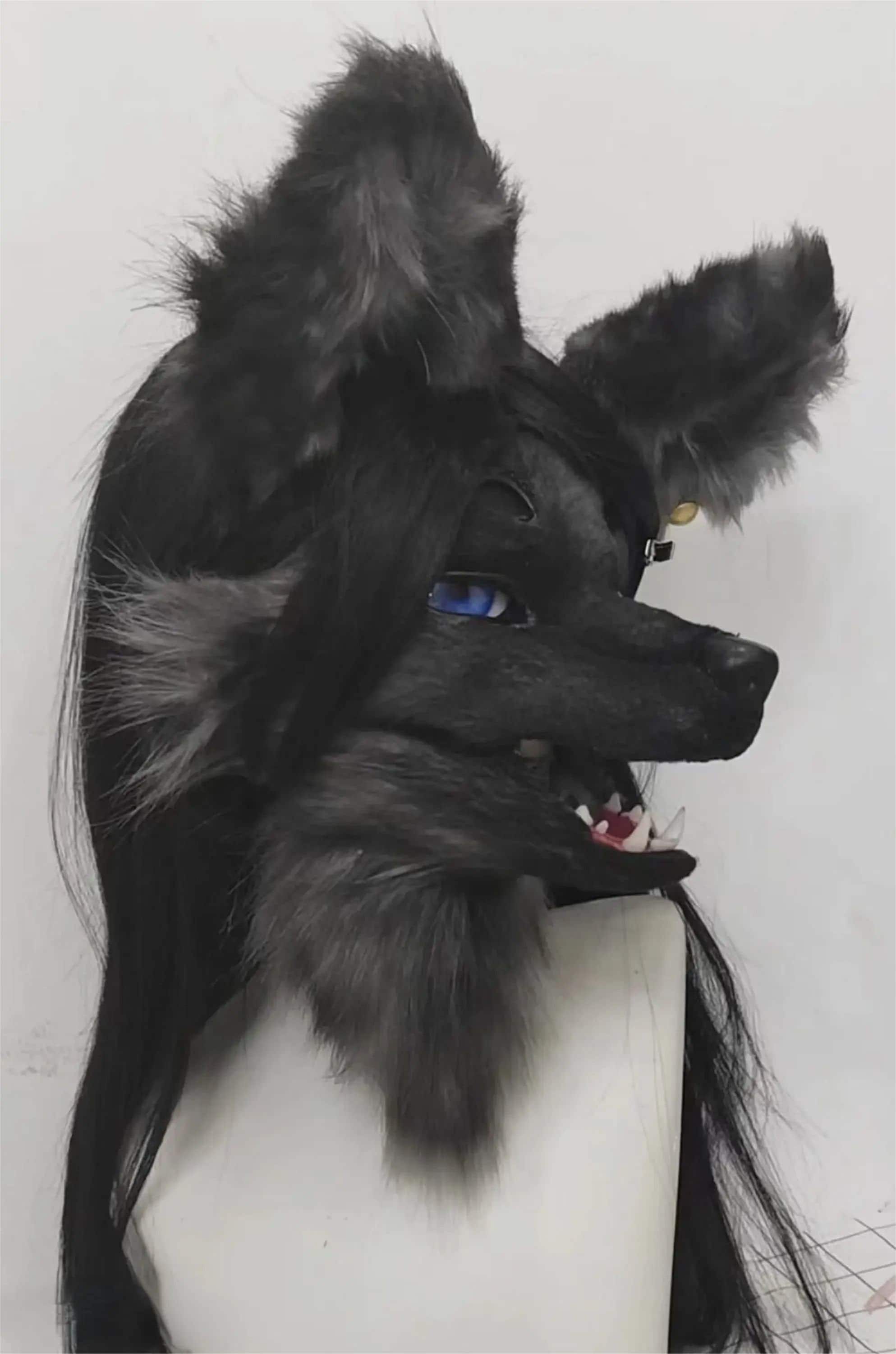 Realistic Fursuit Head,wolf Mask,furry Ears,movable Jaw,fantasy ...