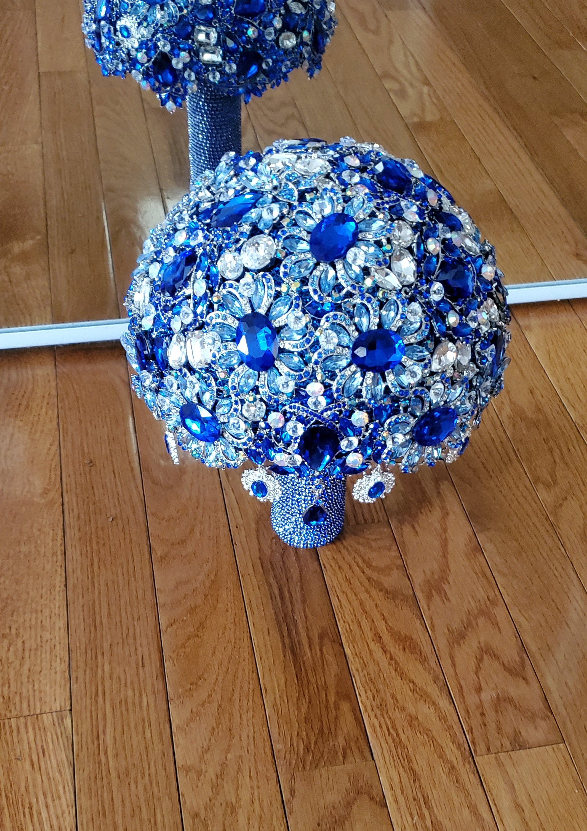 Blue Brooch Bouquet | Brooch Bouquet | Blue Bouquet | Royal Blue ...