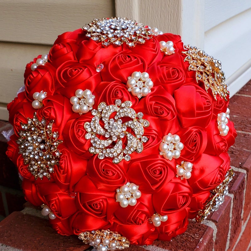 Satin Roses Bouquet - Etsy