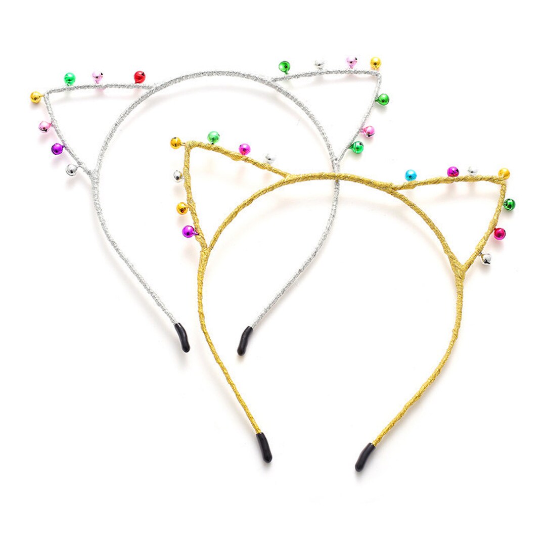 Jingle Bells Christmas Cats Ears Headband - Etsy