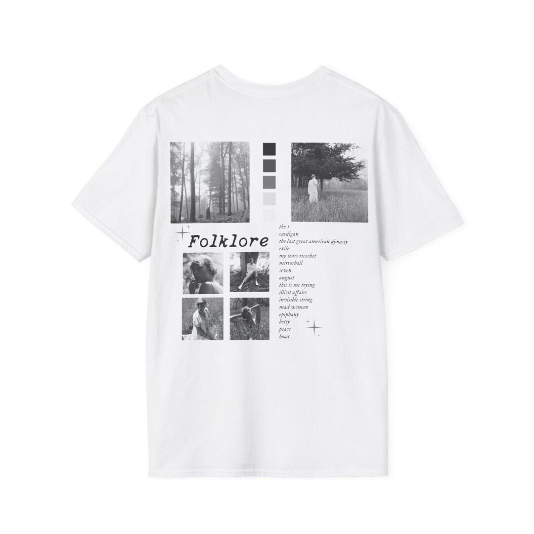 Taylor Swift Folklore Tracklist Tee - Etsy