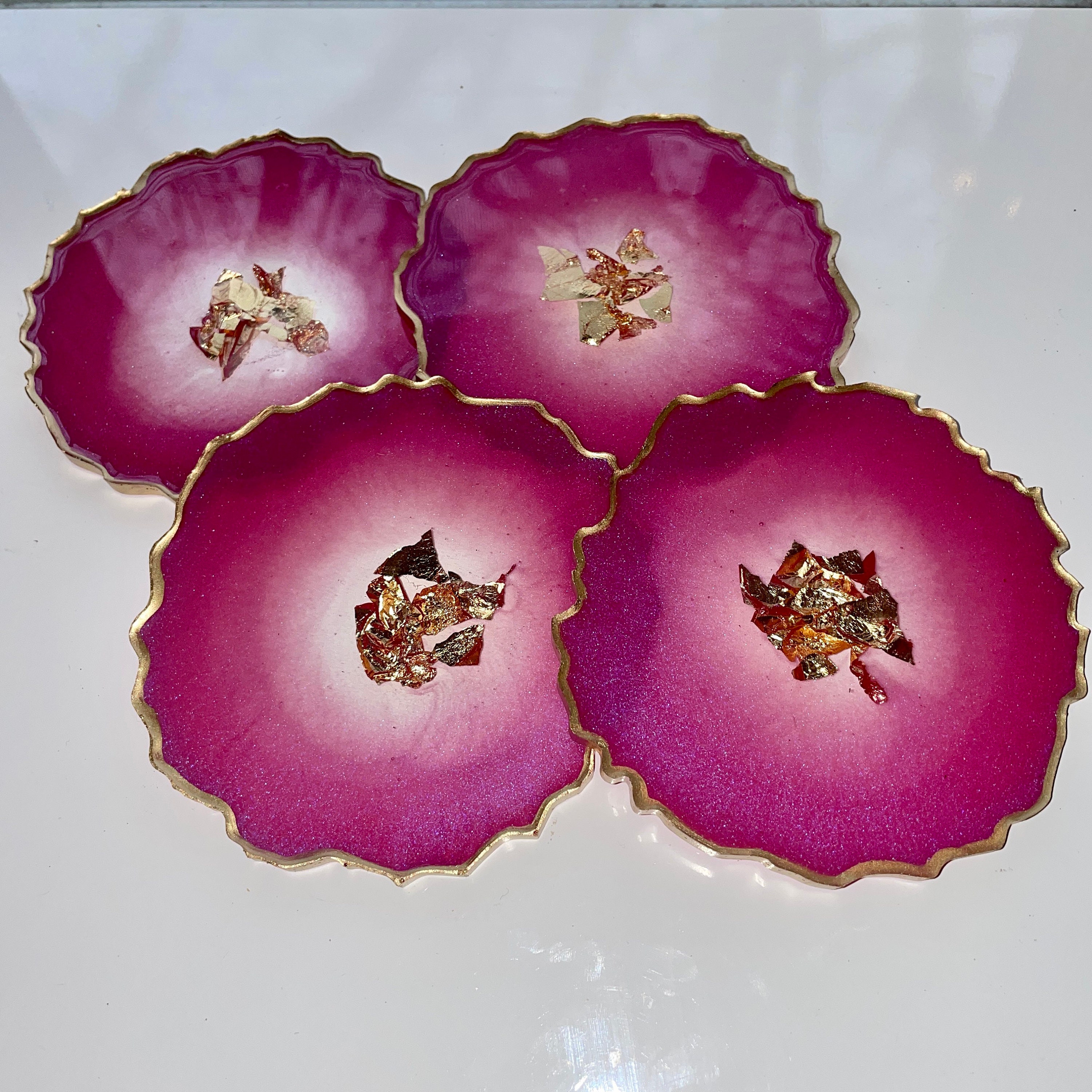 Resin Tray and Coaster Set Resin Tray With Handles and | Etsy