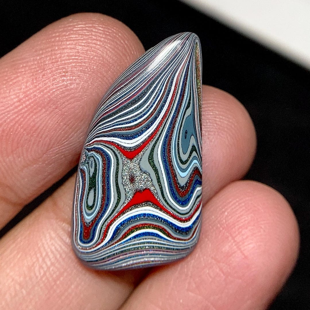 Fordite Gemstone 24x14x3mm, Top Quality Fordite 3.70crts Fancy Shape ...
