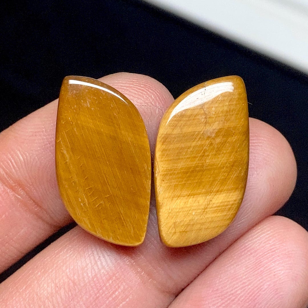 Golden Tiger's Eye Pairs for Earrings, 20x11x4mm, Tiger's Eye Earring ...
