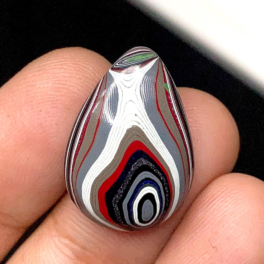 Colorful Fordite Gemstone 21x15x5mm, Natural Fordite AKA Detroit Agate 5.10crts Paint Fordite ...