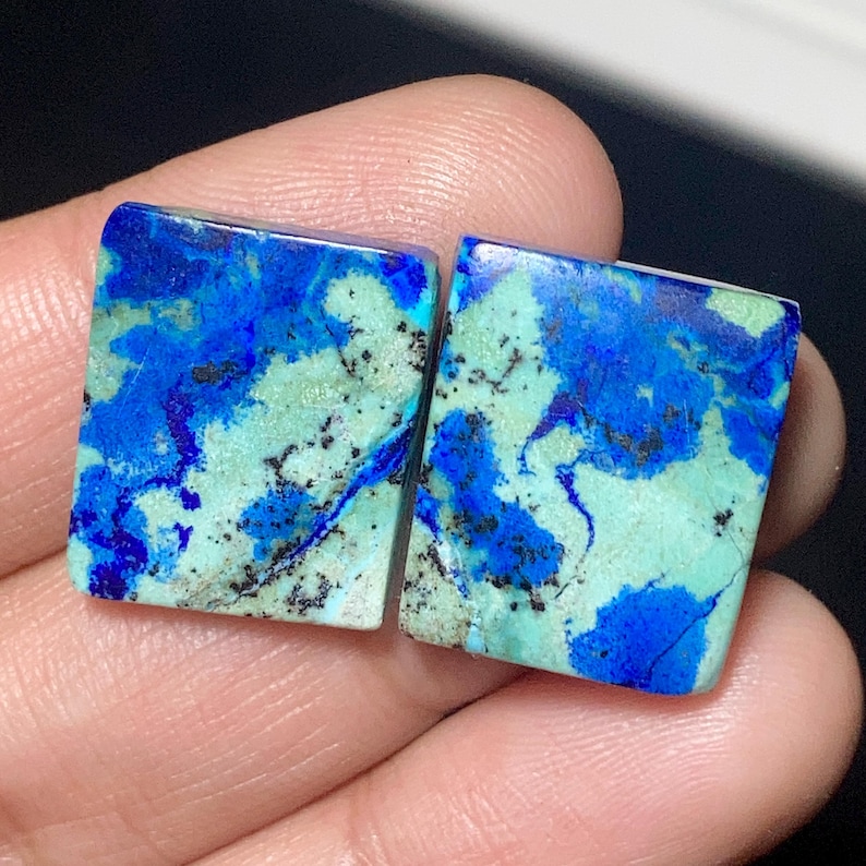 Bluebird Azurite Pairs 18x15x5mm, Handmade Earrings Making, Boho Style ...
