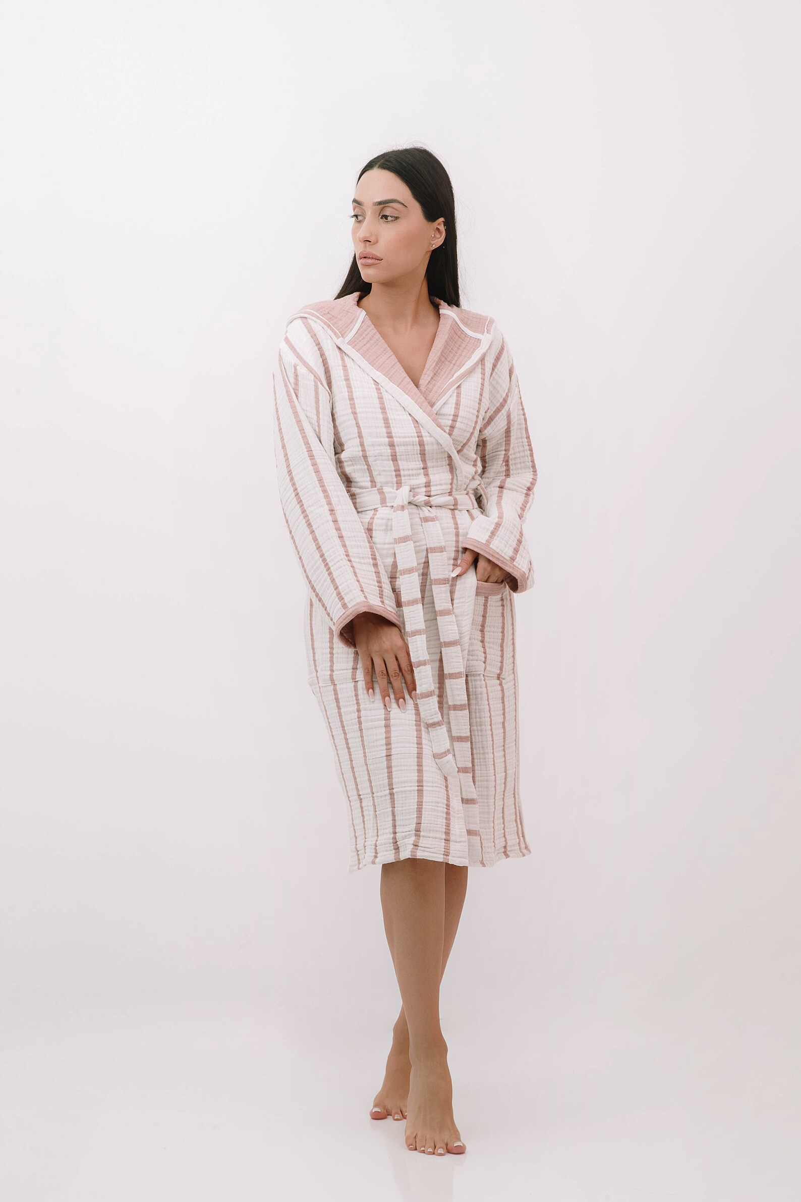 4 Layers Muslin Bathrobe Kimono Robe Bathrobe for Woman & - Etsy