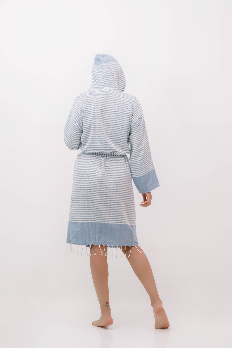 Turkish Bamboo Hooded Robe Kimono Robe Bathrobe for Woman & - Etsy