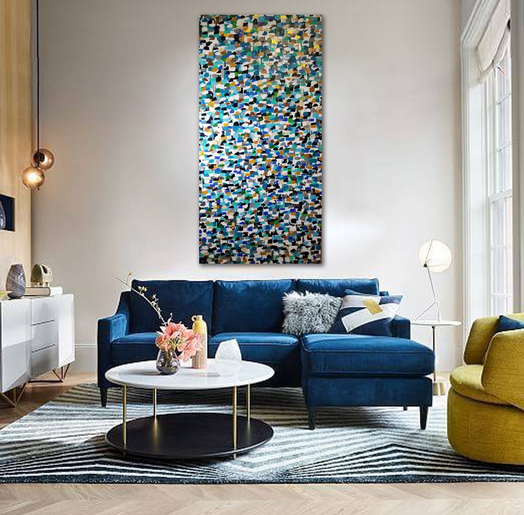Tiff, Teal Abstract Art, Blue Abstract Art, Erika Loney, Black Art ...