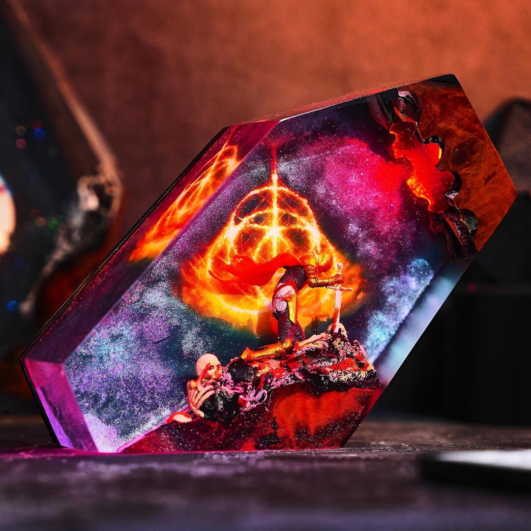 The Tarnished Eiden Ring Resin Lamp Handmade Resin Epoxy Night Light ...