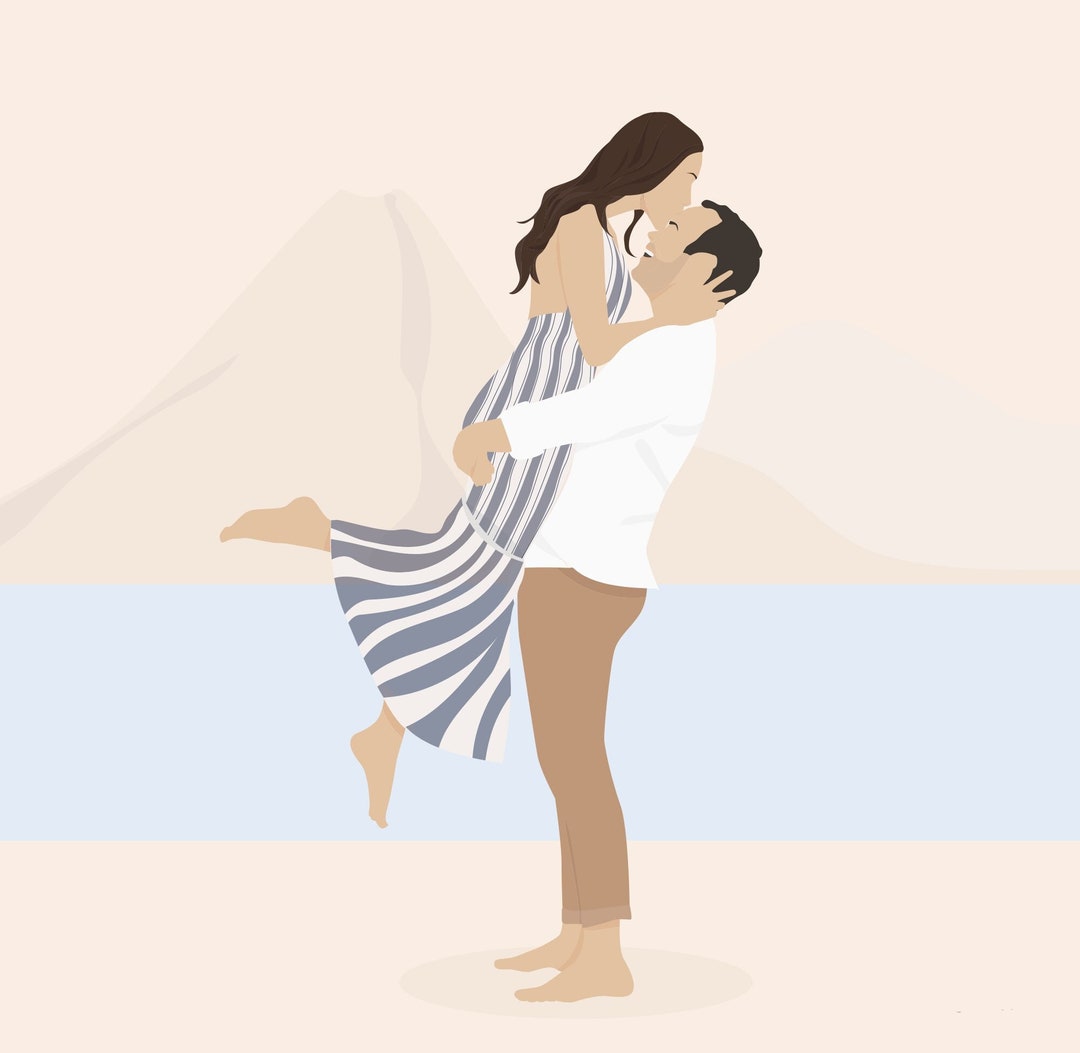 Faceless Drawing Portrait Custom Faceless Portrait From - Etsy