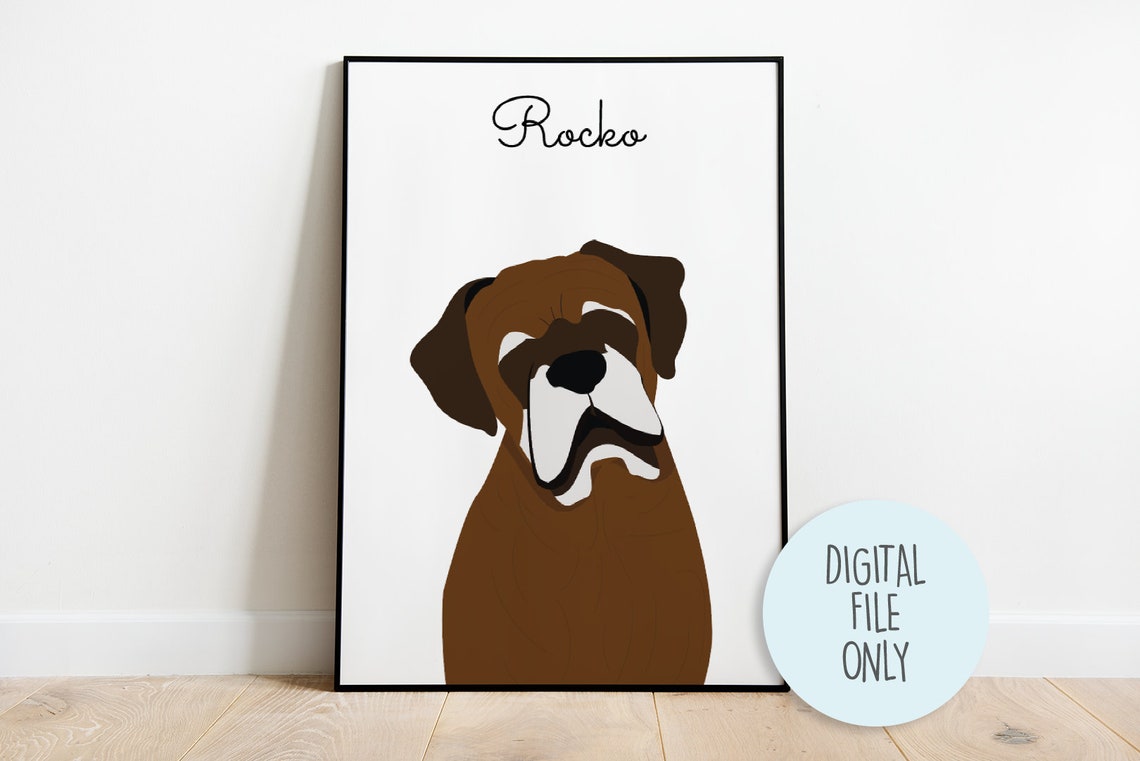 Custom Dog Portrait / Pet Print /custom Pet Portrait /pet - Etsy