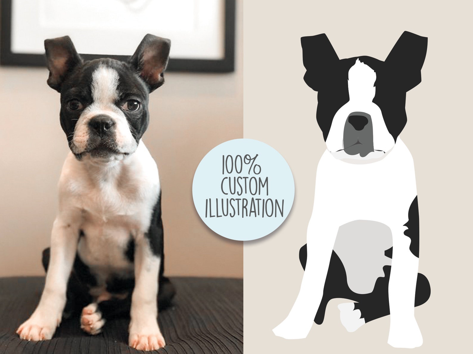 Custom Dog Portrait / Pet Print /custom Pet Portrait /pet - Etsy