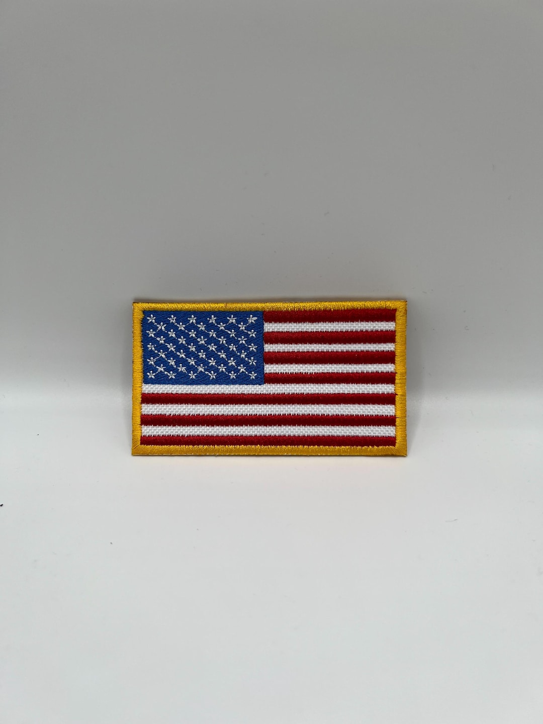 American Flag Velcro Back,usa Flag,made in the Usa Flag,usa Flag Gold Border With Velcro,velcro ...