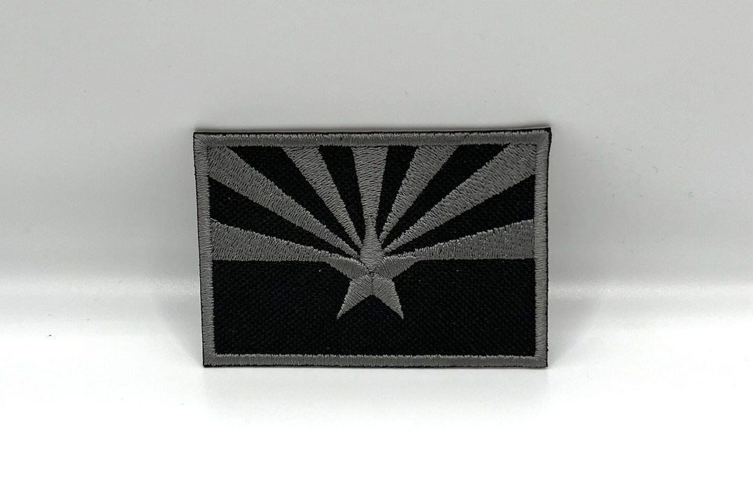 Az Flag,iron on Patch,az Black and Gray Flag, Arizona Flag Patch, - Etsy