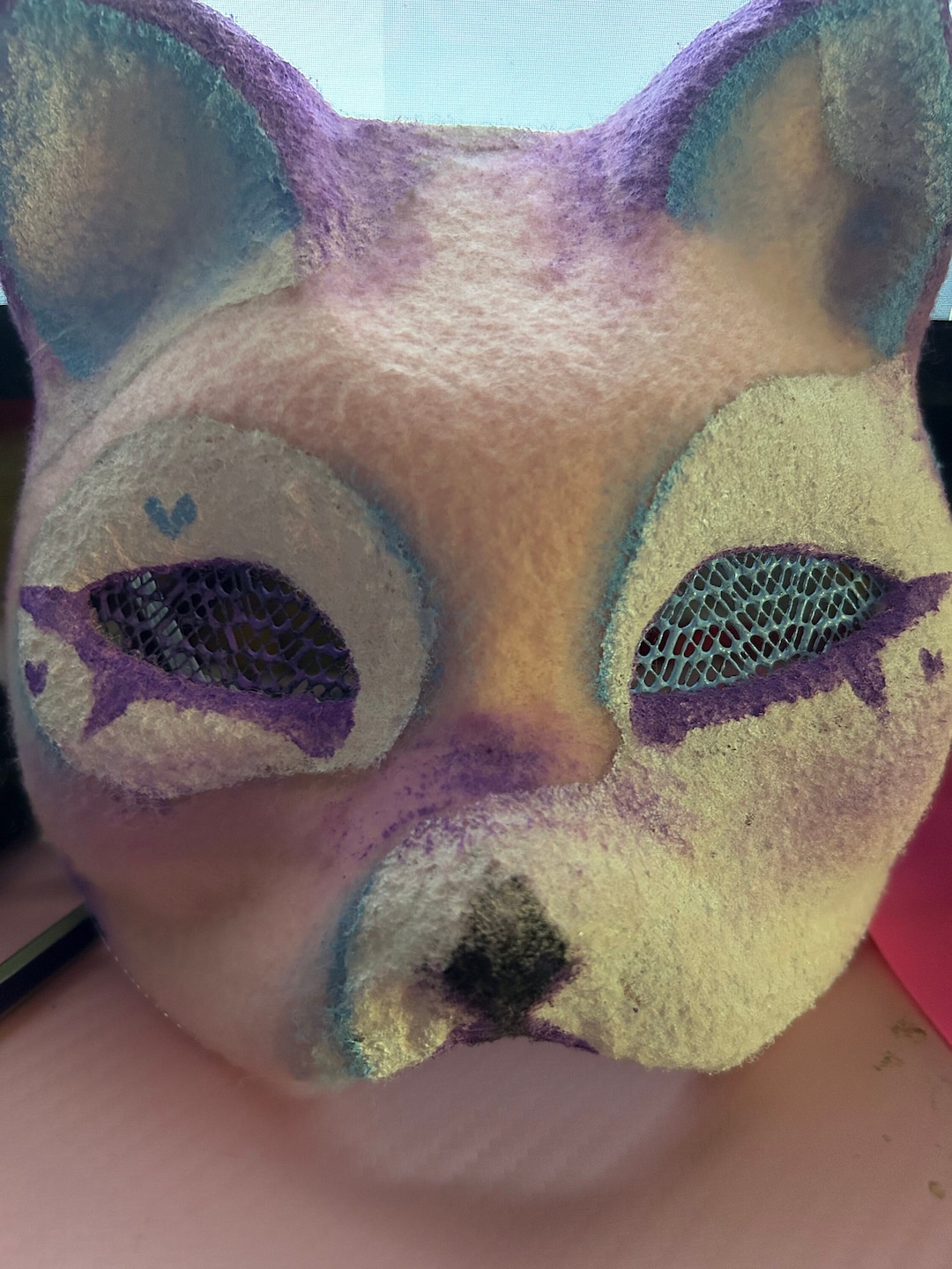 Blue and Purple Cat Therian Mask - Etsy