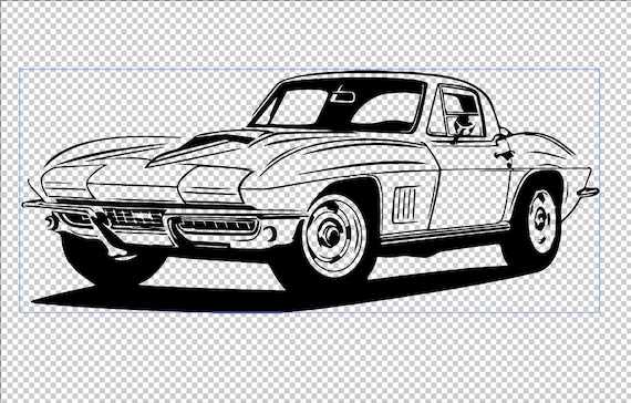 1967 Corvette Sting Ray SVG File | Etsy