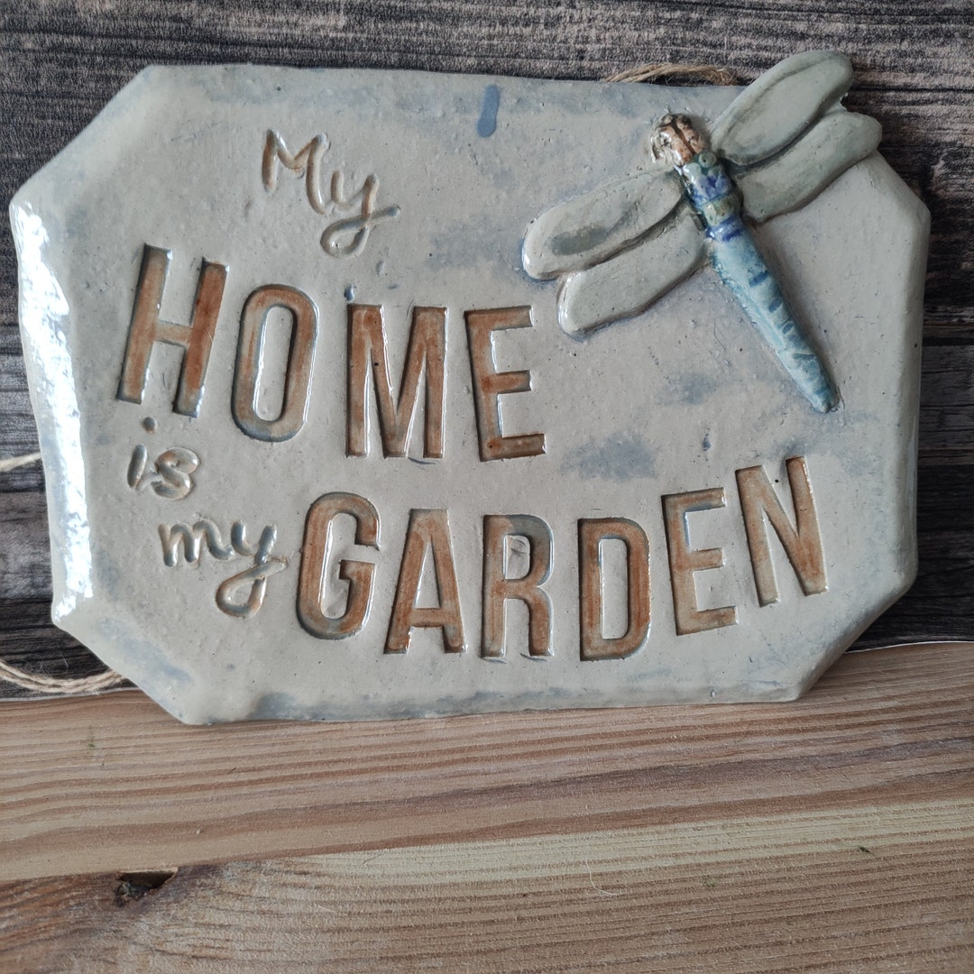 Sign Garden Ceramic Note Garden Sign Door Sign Signpost Handmade Unique ...