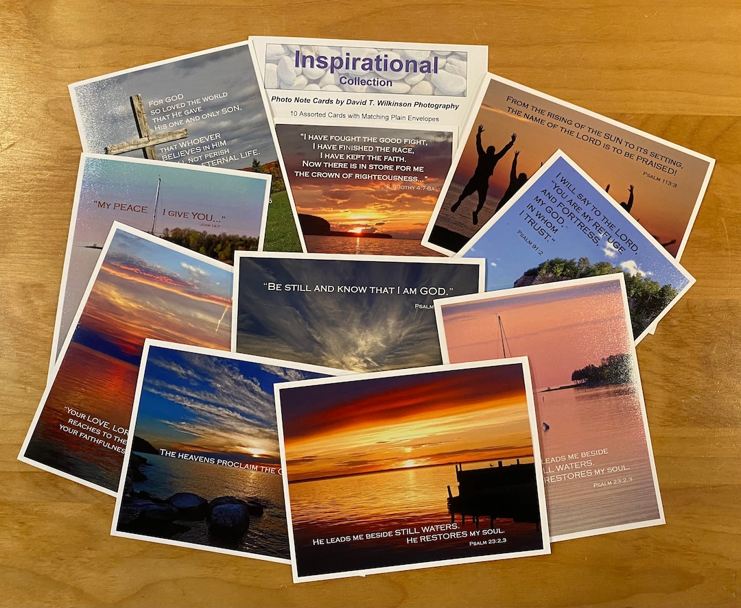 Inspirational Photo Note Card Collection - Set of 10 - Etsy