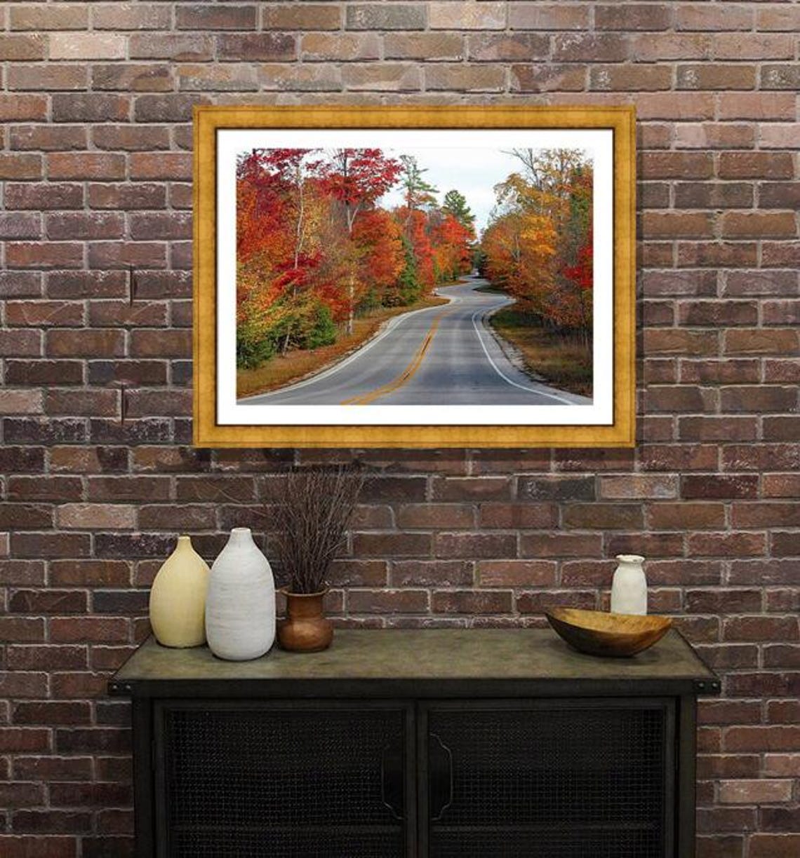 Swervy Road Fall Colors, Door County, Wisconsin - Etsy