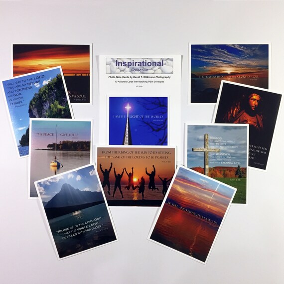 Inspirational Photo Note Card Collection Set of 10 | Etsy