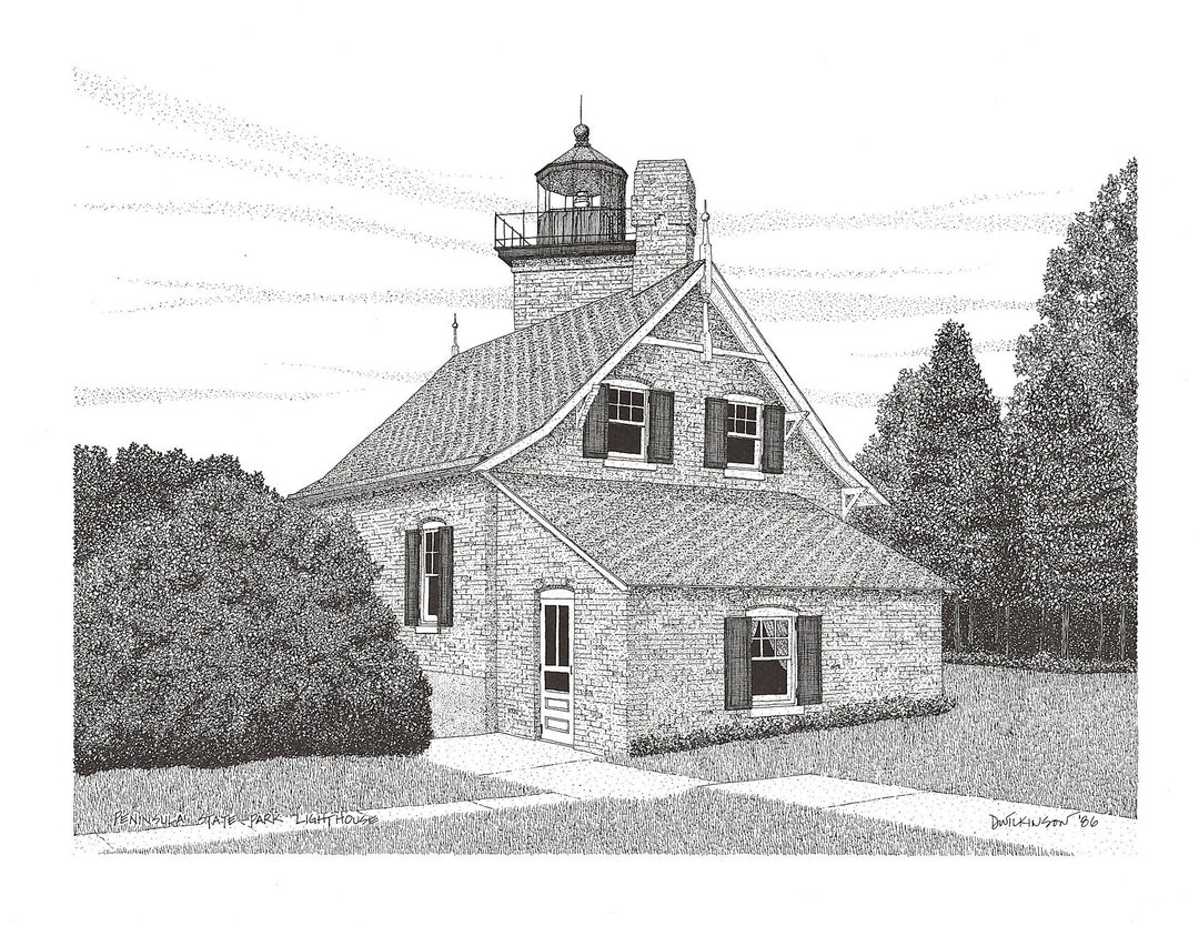 Eagle Bluff Lighthouse, Peninsula State Park, Door County, Wisconsin ...
